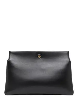 Phoebe Philo Triplex Clutch In Leather - Black