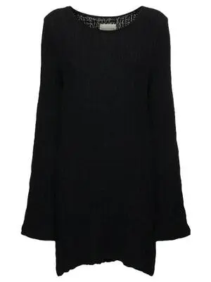 Loulou De Saison Knitted Long-sleeved Dress - Black