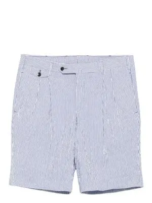 PT TORINO Striped Seersucker Shorts - Blue/white