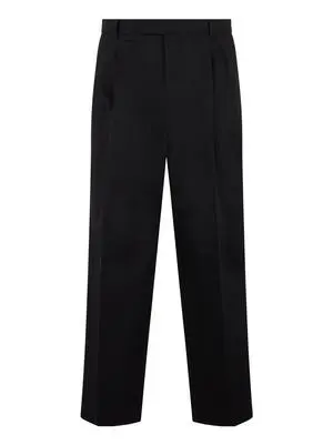 Hugo Boss Pleated Straight-leg Pants - Black