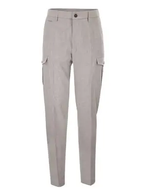 Peserico Belt-loop Utility Casual Trousers - Grey