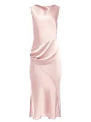 Nina Ricci Asymmetrical Draped Midi Dress - No