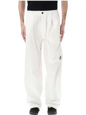 C.P. COMPANY Button-detail Casual Trousers - White