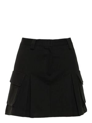 THE FRANKIE SHOP Audrey Pleated Cotton Cargo Mini Skirt