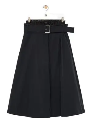 Loewe Belted Midi Skirt - Black