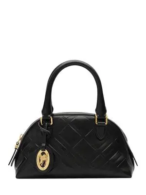 Burberry Mini Leather Primrose Top-handle Bag - Black