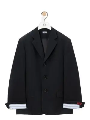 Loewe Notch-lapel Wool Blazer - Black