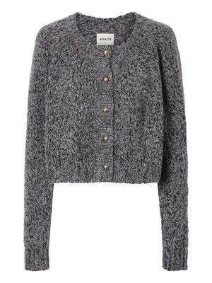 Khaite Niels Cashmere And Silk-blend Cardigan - Light Gray