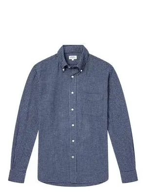 Hartford Pitt Checked Cotton-flannel Shirt - Navy