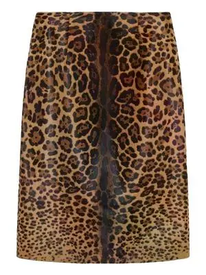 16ARLINGTON Carmen Leopard-print Midi Skirt