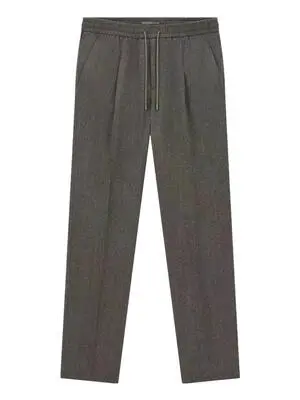 Boggi Milano City Trousers In Flannel - Grey