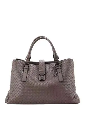 Bottega Veneta Roma Bag Intrecciato Nappa Medium Tote Bag Grey