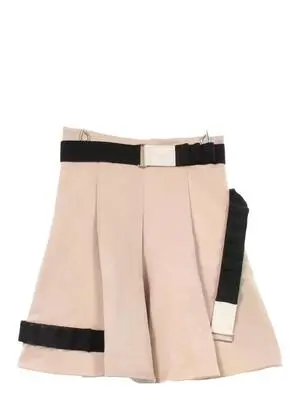 LOUIS VUITTON 2010s Mini Belted Flared Skirt - Neutrals