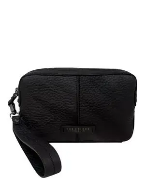 THE BRIDGE Pebbled Leather Clutch Bag