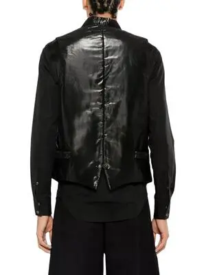 Yohji Yamamoto Katakana Print Gilet - Black