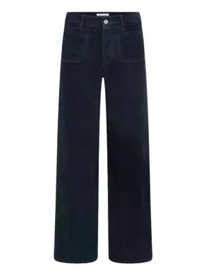 FRAME Le Slim Corduroy Patch-pocket Trousers Blue