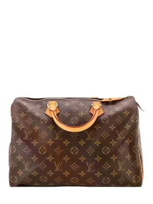 LOUIS VUITTON Speedy Handbag Monogram Canvas 35 Satchel - Brown