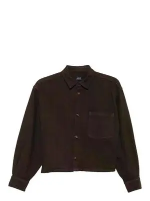 A.p.c. Samantha Brodee Cropped Button-up Shirt - Brown