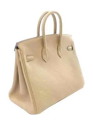 Hermès 2023 25 Birkin Leather Handbag Neutrals