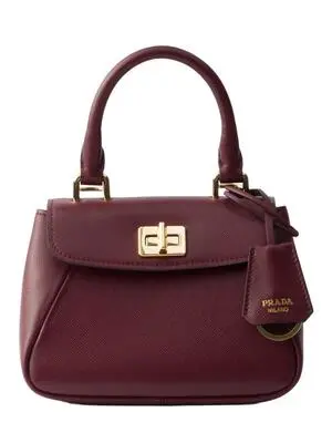Prada Avoir Mini Handbag In Saffiano Leather - Red