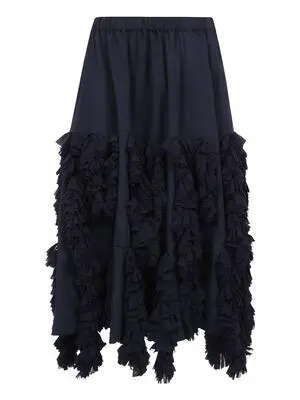 Comme Des Garçons Layered Ruffle Midi Skirt - No