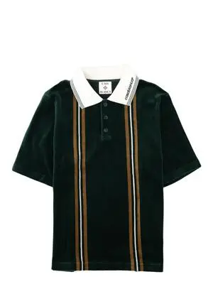 Casablanca Vertical Stripe Polo Shirt - Green