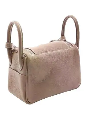 Hermès Mini Lindy Leather Shoulder Bag Brown