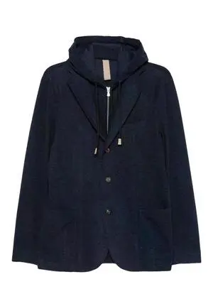 ELEVENTY Hooded Waffle-knit Jacket