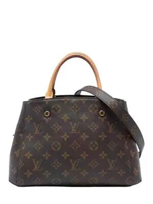 LOUIS VUITTON 2018 Monogram Montaigne Mm Satchel - Brown