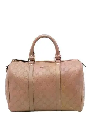 Gucci 2016-2026 Medium Guccissima Joy Boston Bag - Brown