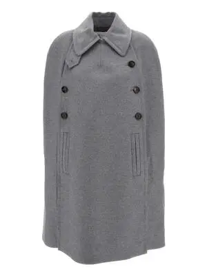 7 For All Mankind Double-breasted Cape - Grey