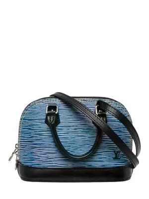 LOUIS VUITTON 2016 Epi Denim Nano Alma Satchel - Blue