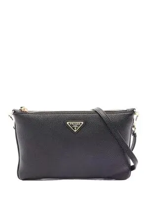 Prada 2020s Vit. Daino Soft Shoulder Bag - Black