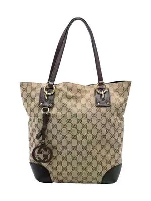 Gucci 2016-2026 Gg Canvas Gg Charm Tote Bag - Neutrals
