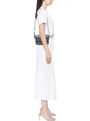 Celine 2024 Classique Shiny Calfskin Triomphe Shoulder Bag - Grey