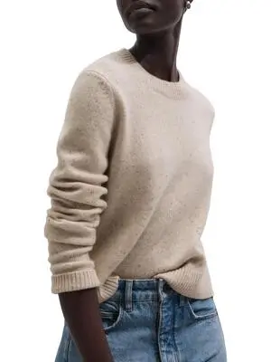 ME+EM Relaxed Crop Sweater - Cream