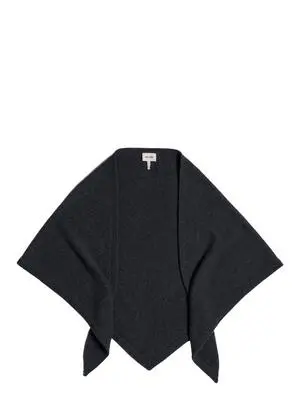 ME+EM Cashmere Triangle Knit Scarf Charcoal Melange Grey