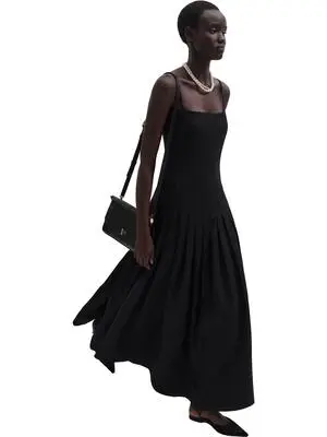 ME+EM Structured Strappy Maxi Dress - Black
