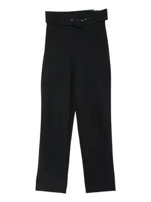 Chiara Boni La Petite Robe Belted Slim-fit Trousers - Black