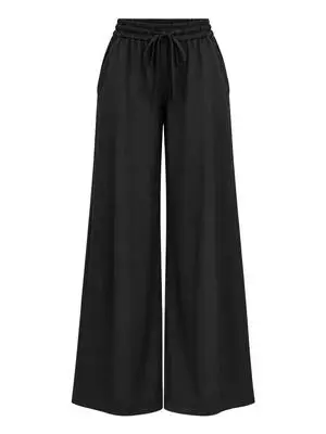 KAOS Drawstring Palazzo Pants - Black
