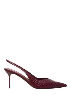 Paris Texas Lidia Python-print Leather Pumps Red
