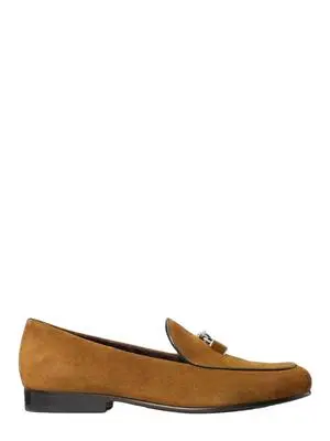 Tory Burch Lock Smocking Slippers Brown