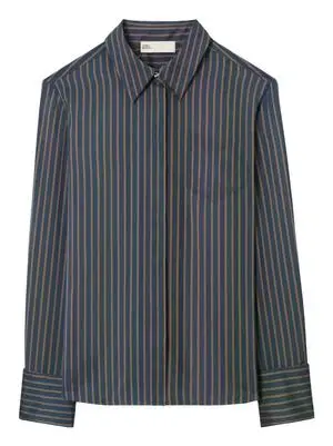 Tory Burch Bunny Knot Viscose Shirt - Blue