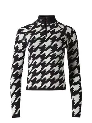 Perfect Moment Jacquard-base-layer Top - Black