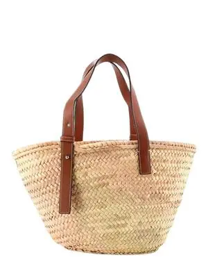 Loewe Basket Raffia Medium Tote Bag - Neutrals