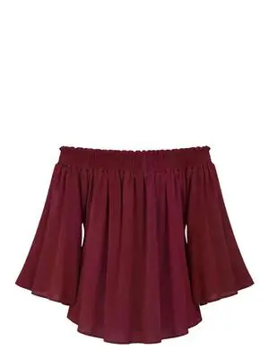 KAOS Off-shoulder Smocked Blouse