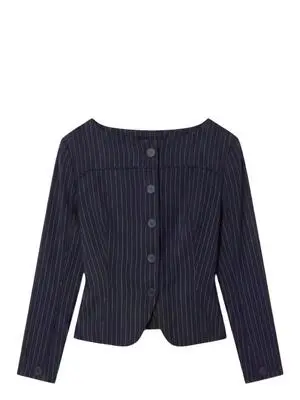PEACHY DEN Bardot Top - Blue