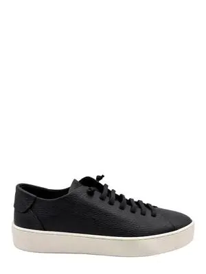 FABIANO RICCI Grained Leather Sneakers Blue