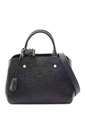 LOUIS VUITTON 2018 Bb Montaigne Monogram Empreinte Tote Bag - Black