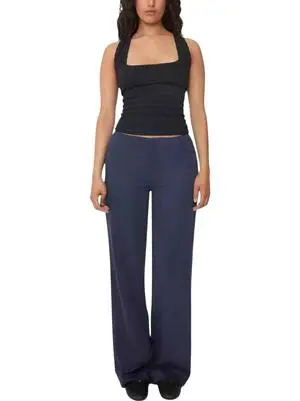PEACHY DEN Twiggy Travel Trousers - Blue